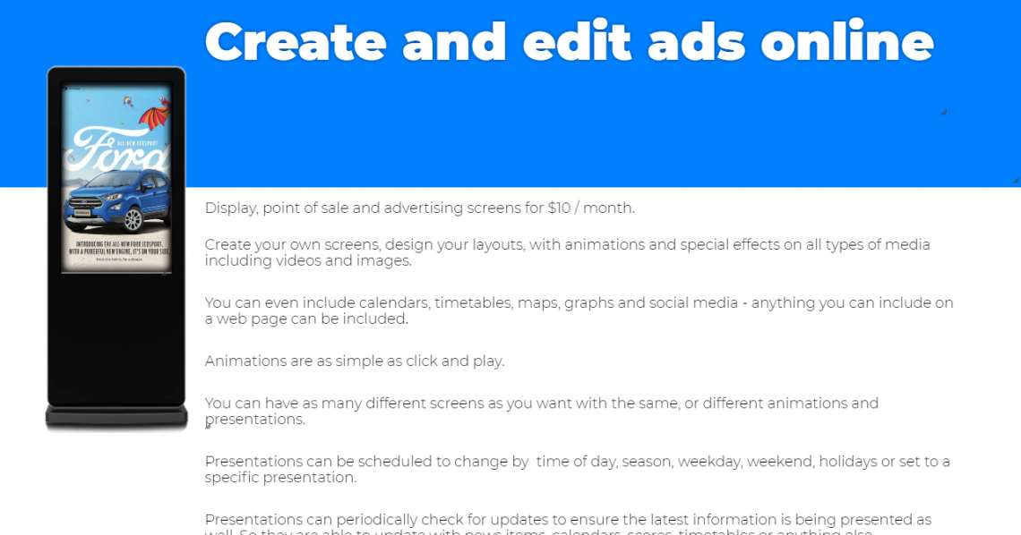 Create and edit ads online