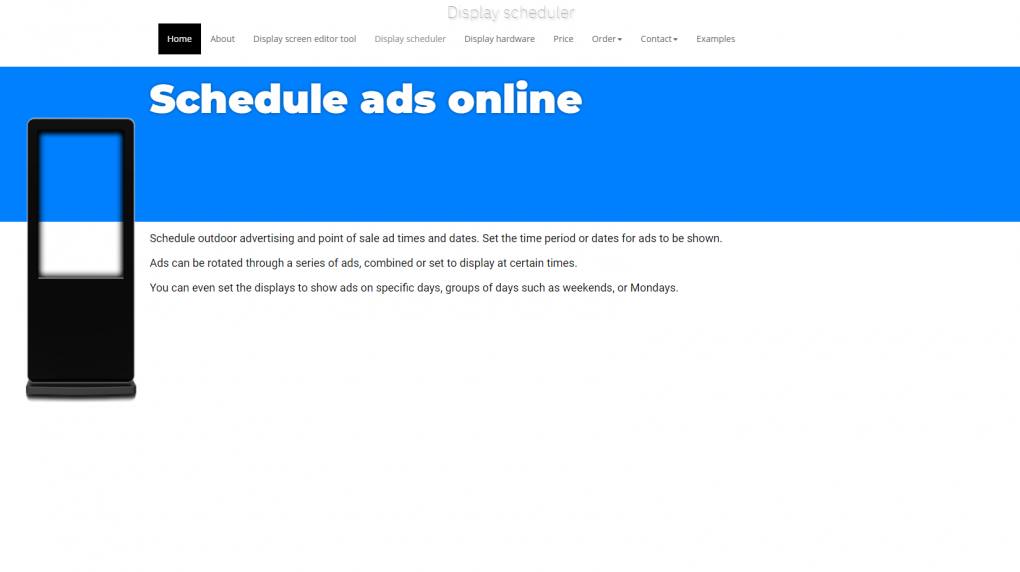Schedule display ads